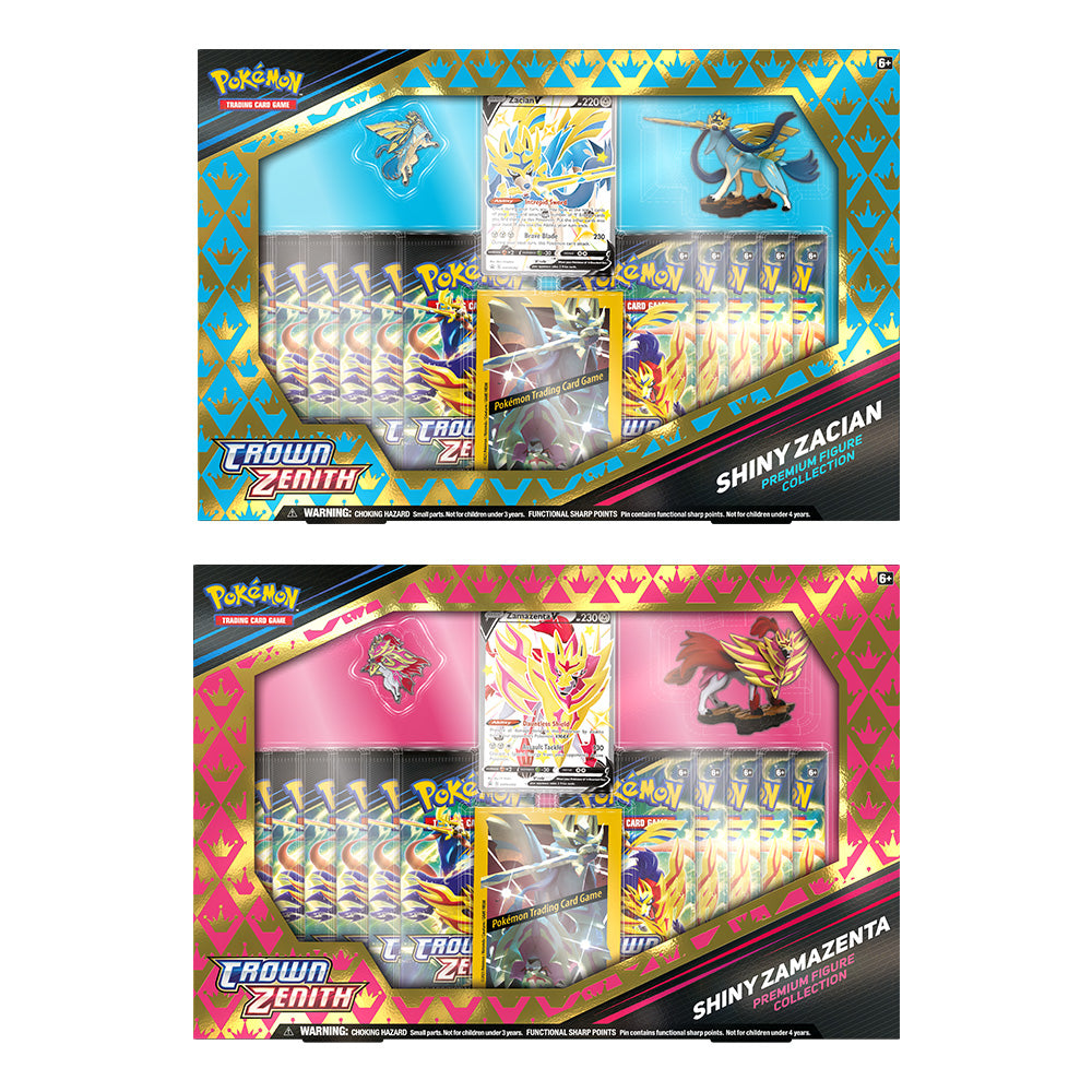TCG Crown Zenith Shiny Zacian/Zamazenta Figure Box