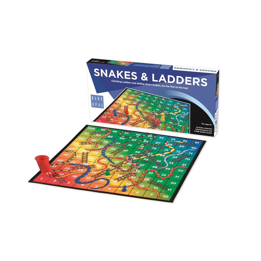 Blue Opal Snakes and Ladders Game – Hobbyco