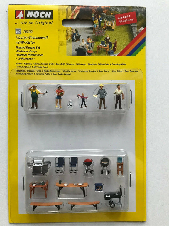 Noch HO Themed Figures Set "Barbecue Party" – Hobbyco