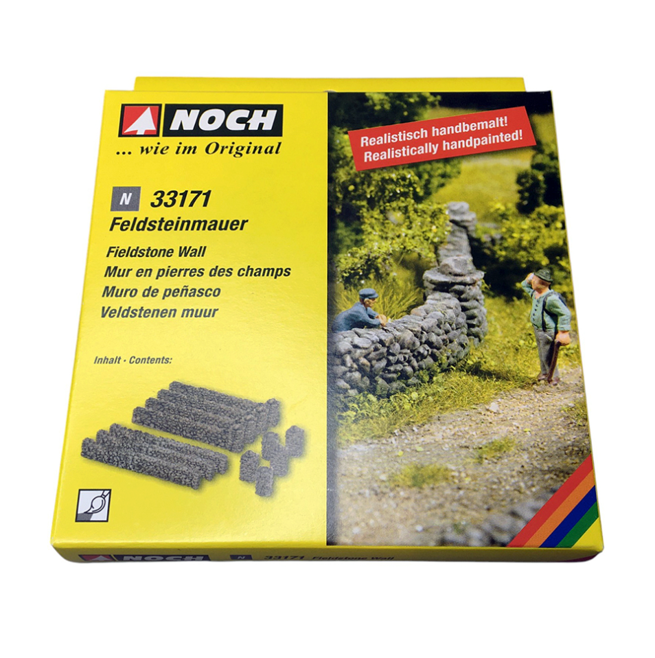 Noch N Fieldstone Wall - 39x1x0.8cm 12pcs | Hobbyco - Est.1935