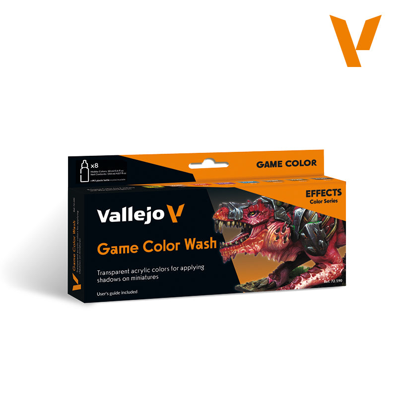 Vallejo Game Color Game Color Wash 8-Colour Acrylic Paint Set – Hobbyco