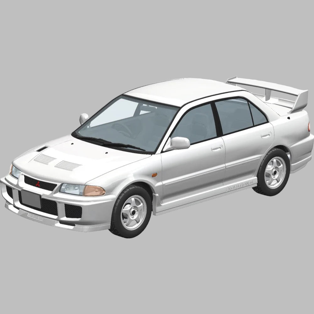 Aoshima 1/24 SNAP CE9A Lancer GSR Evolution III 1995 (Scotia White ...