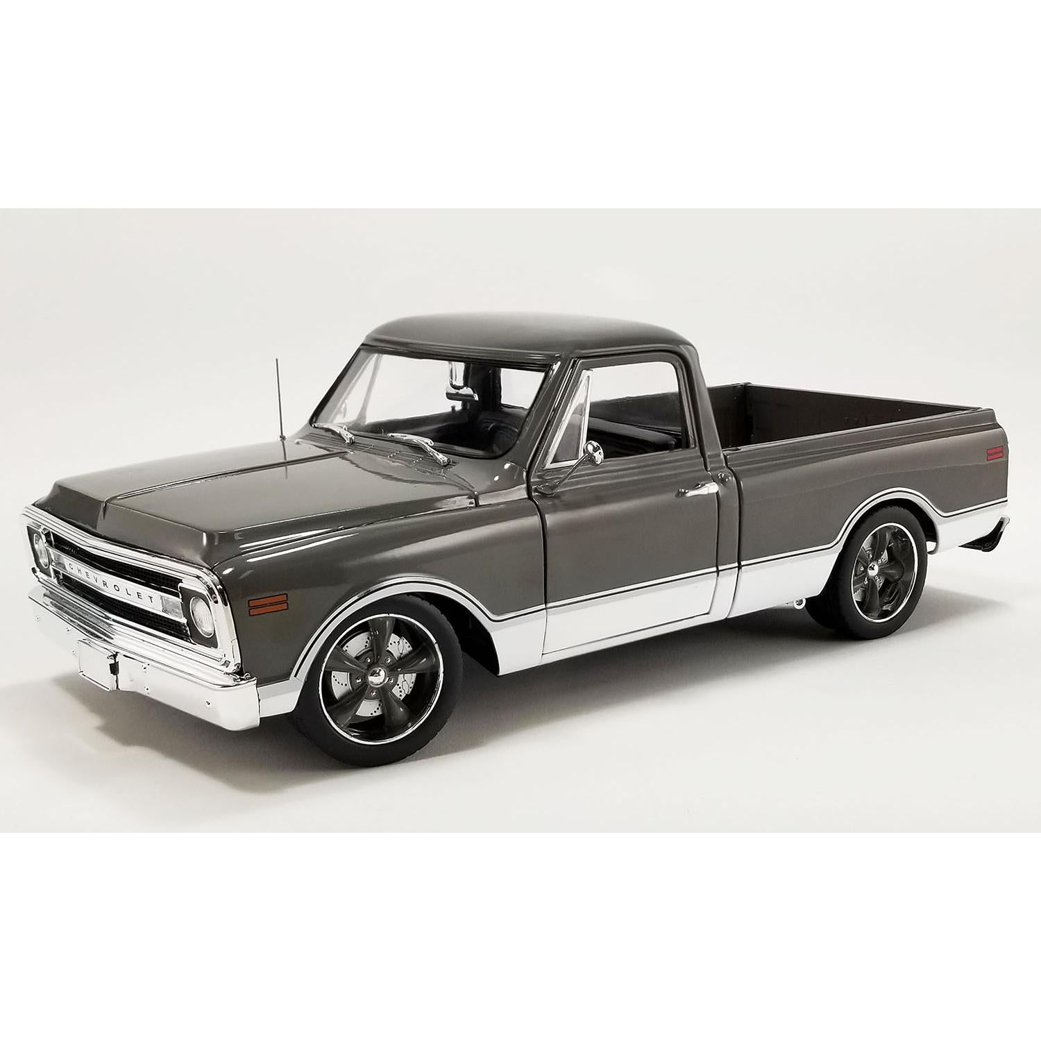 Acme 1/18 1969 Chevrolet C10 Custom -LS-10 - Custom Grey Metallic – Hobbyco
