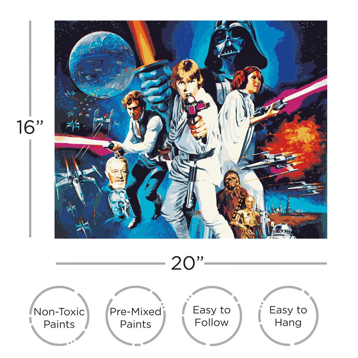 Aquarius Star Wars One Sheet Art by Numbers – Hobbyco