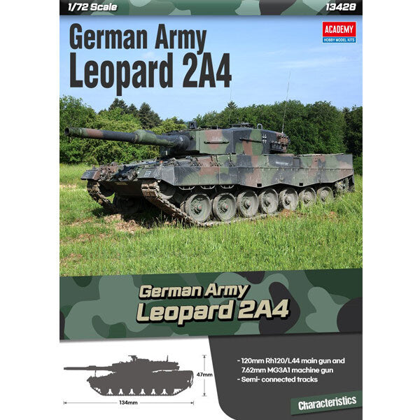 Academy 1/72 German Army Leopard 2A4 Plastic Model Kit – Hobbyco