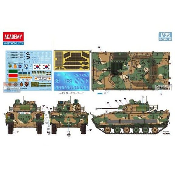 Academy 1/35 R.O.K. Army K21 IFV Plastic Model Kit | Hobbyco - Est.1935