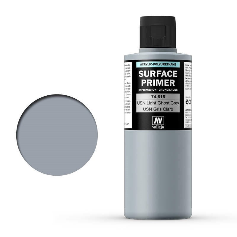 Vallejo 74615 Surface Primer Color USN Light Ghost Grey 200 ml – Hobbyco