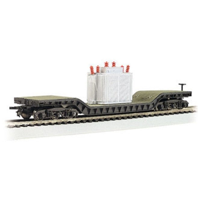 Bachmann HO 52' Centre-Depressed Flat Car - with Transformer – Hobbyco