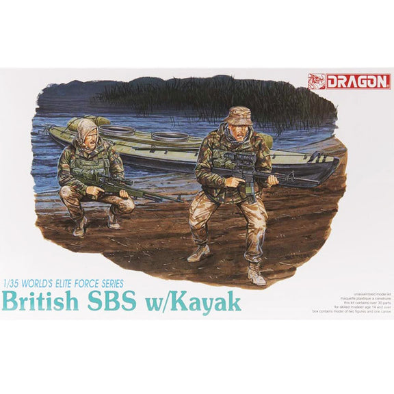 Dragon Models 1/35 British SBS with Kayak Plastic Model Kit – Hobbyco