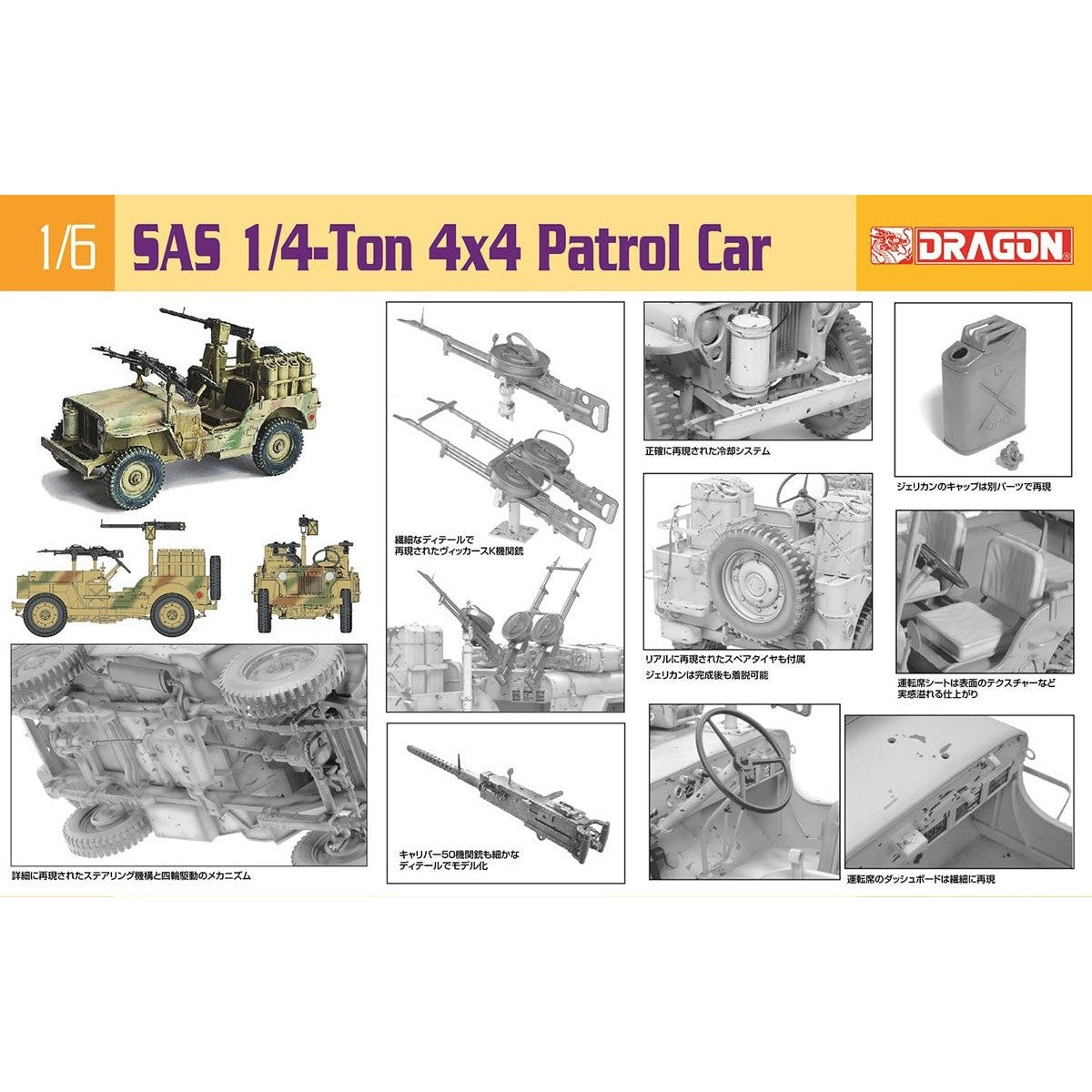 Dragon Models 1/6 SAS 1/4-Ton 4x4 Patrol Car Plastic Model Kit – Hobbyco