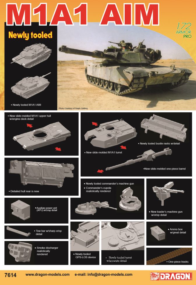 Dragon Models 1/72 M1A1 AIM Plastic Model Kit – Hobbyco