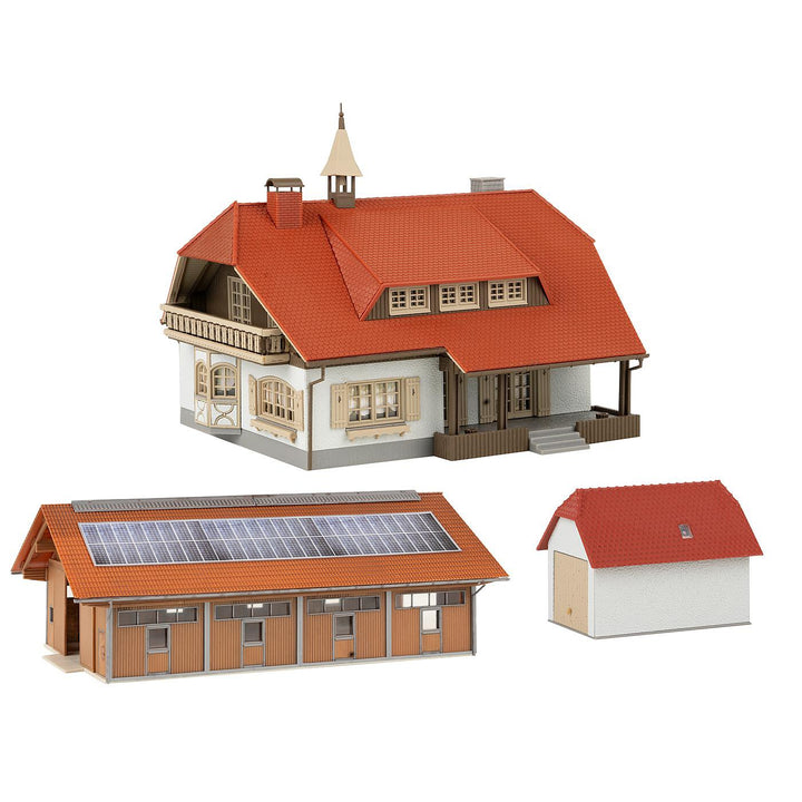 Faller HO Farmhouse with Stable and Garage – Hobbyco