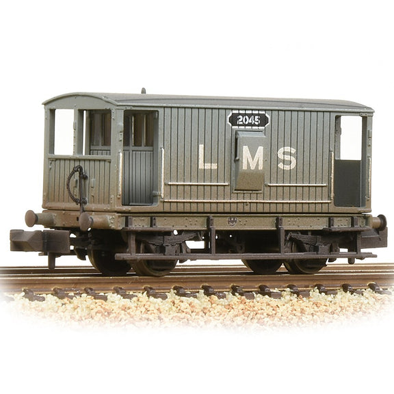 N MR 20T Brake Van with Duckets LMS Grey [W]
