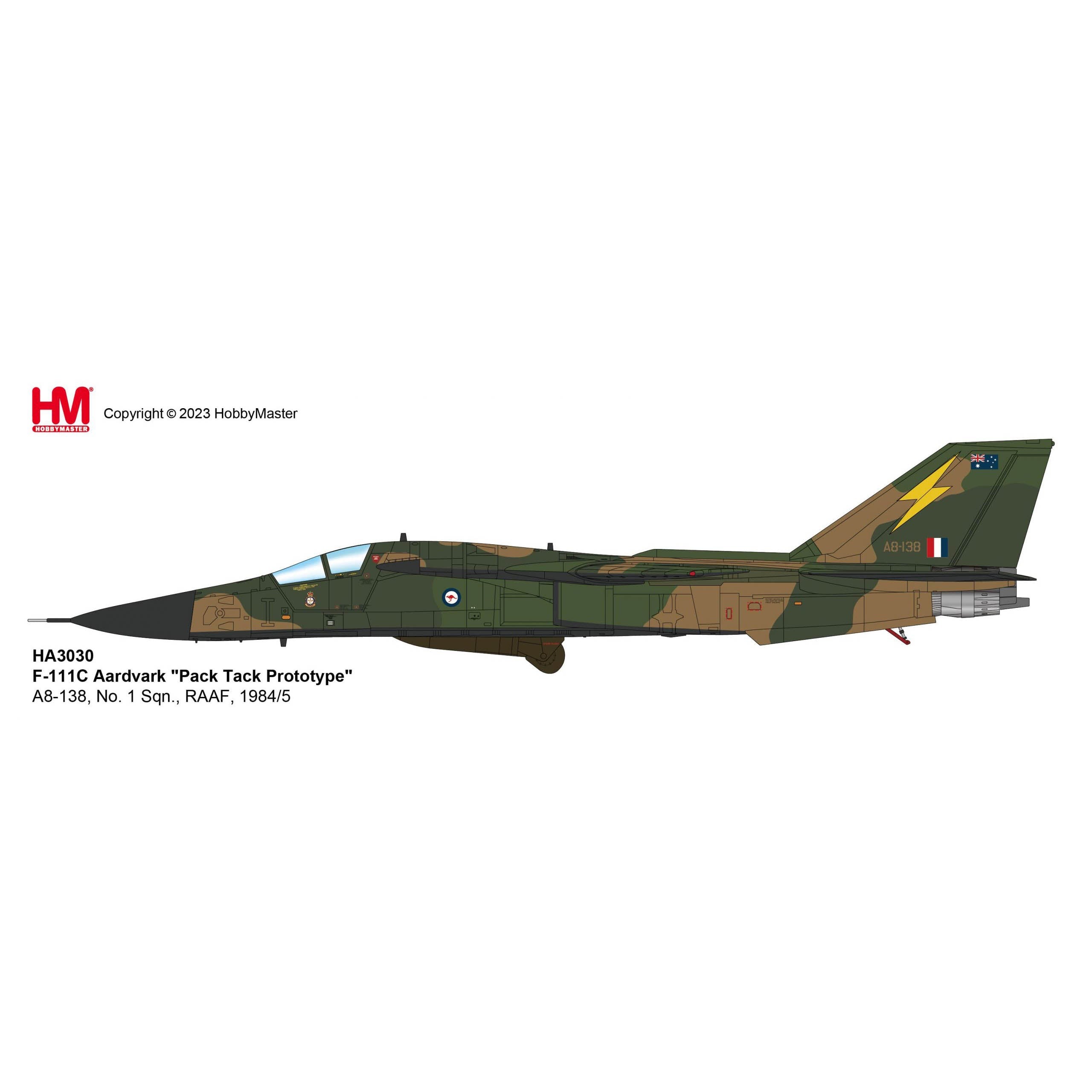 Hobby Master 1/72 RAAF F-111C Aardvark No.1 Sqn Pave Tack Prototype A8 ...