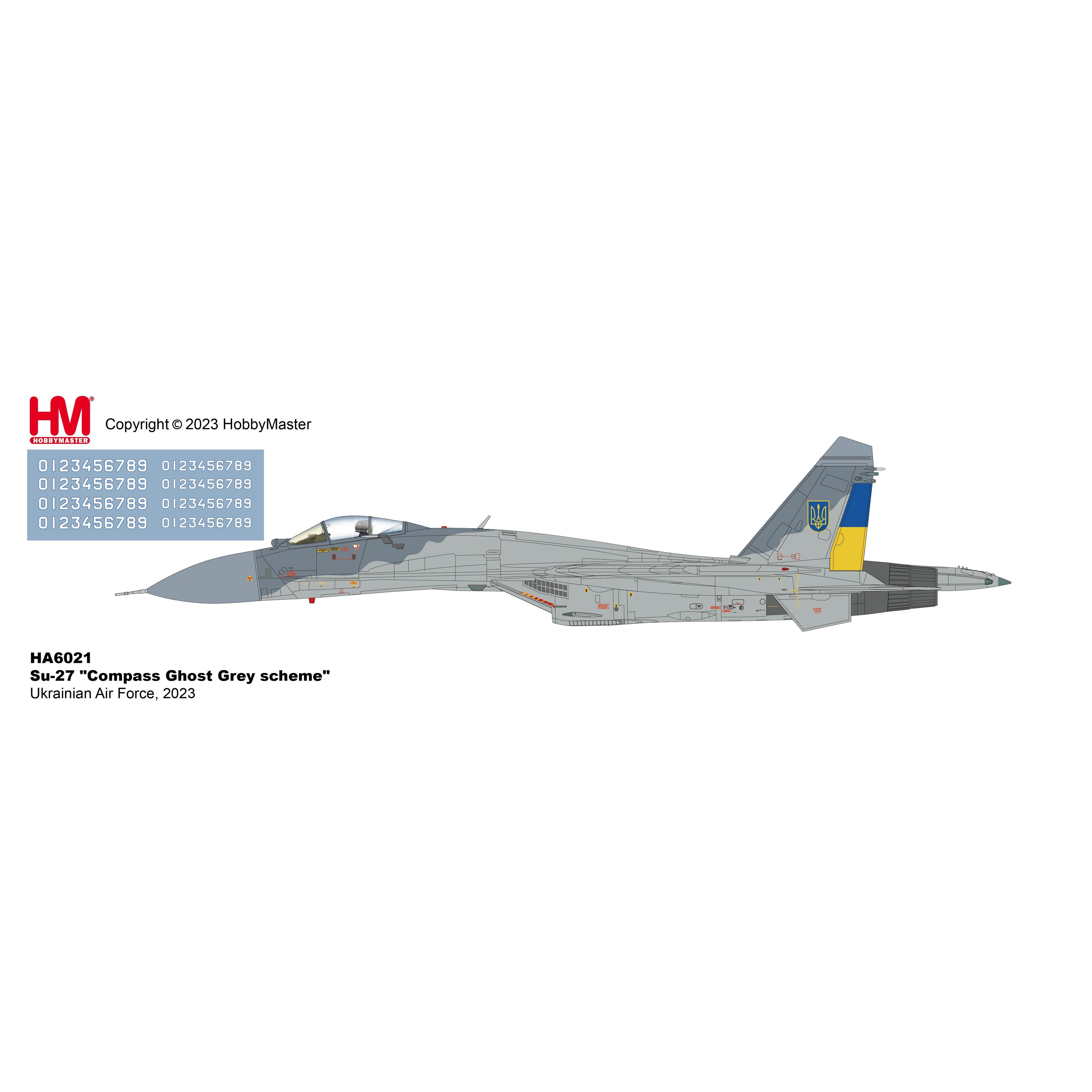 1/72 Su-27 "Compass Ghost Grey Scheme" Ukrainian Air Force 2023 (with