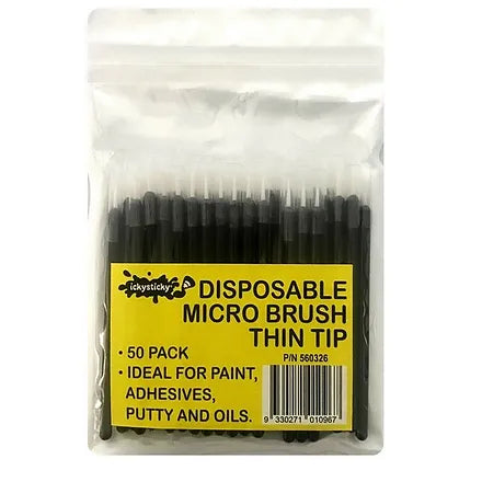 Ickysticky Disposable Micro Brush Thin Tip 50pk – Hobbyco