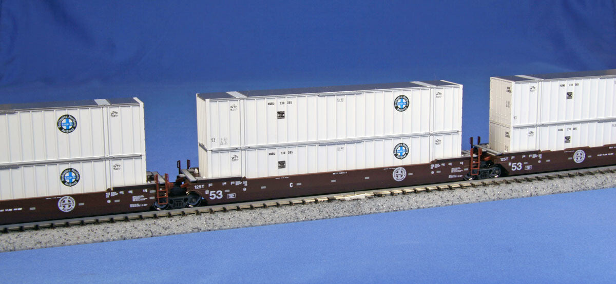 N Maxi-IV BNSF 3 Car Emp Containers Green