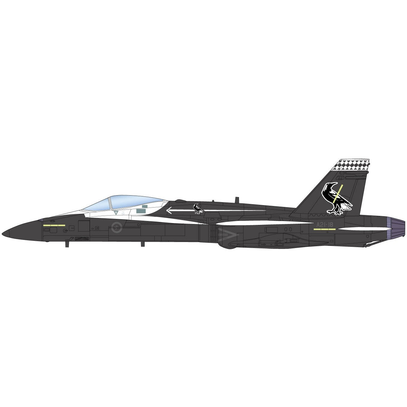1/144 F/A-18A Hornet RAAF 75 SQN "The Magpie"