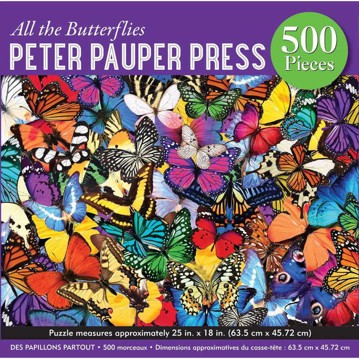Peter Pauper Press 500pc All the Butterflies Jigsaw Puzzle | Hobbyco ...