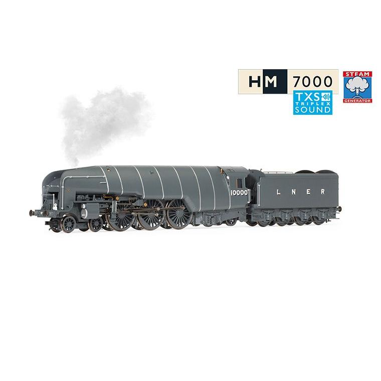 Hornby OO LNER W1 Class 4-6-4 10000 'Hush Hush' with Steam Generator ...
