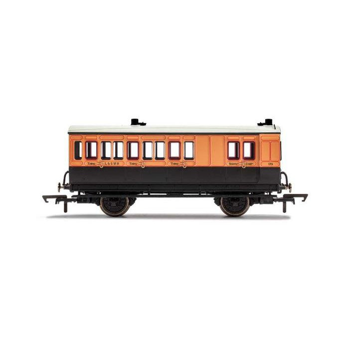 Hornby OO LSWR 4 Wheel Coach Brake 3rd Class Fitted Lights 179 - Era 2 ...