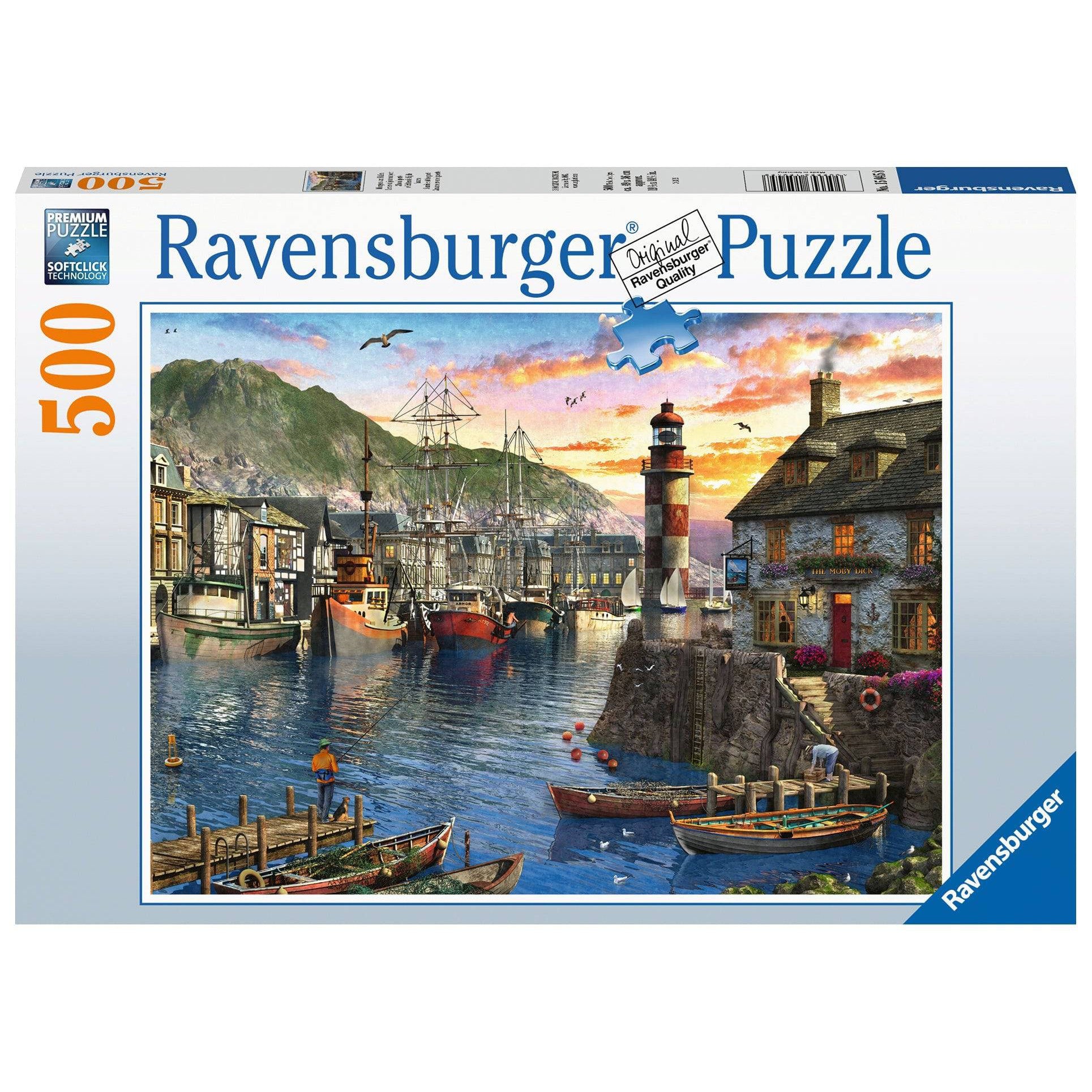 Ravensburger 500pc Sunrise at the Port Puzzle – Hobbyco