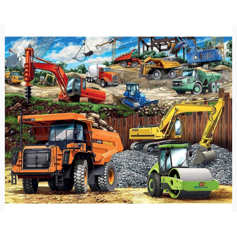 100pc Construction Vehicles Puzzle