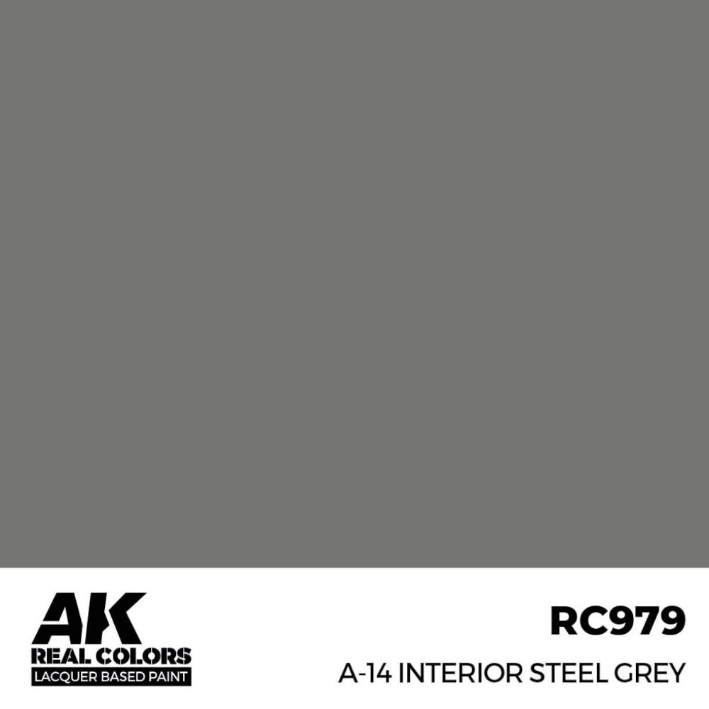 AK Interactive Real Colours - A-14 Interior Steel Grey 17ml | Hobbyco ...