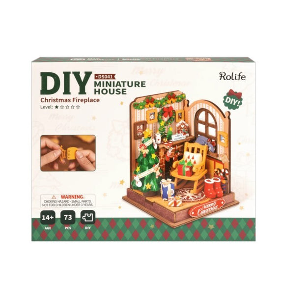 Robotime DIY Mini House Christmas Fireplace – Hobbyco