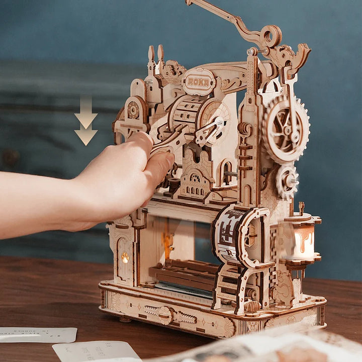 Robotime Mechanical Models Printing Press | Hobbyco - Est.1935