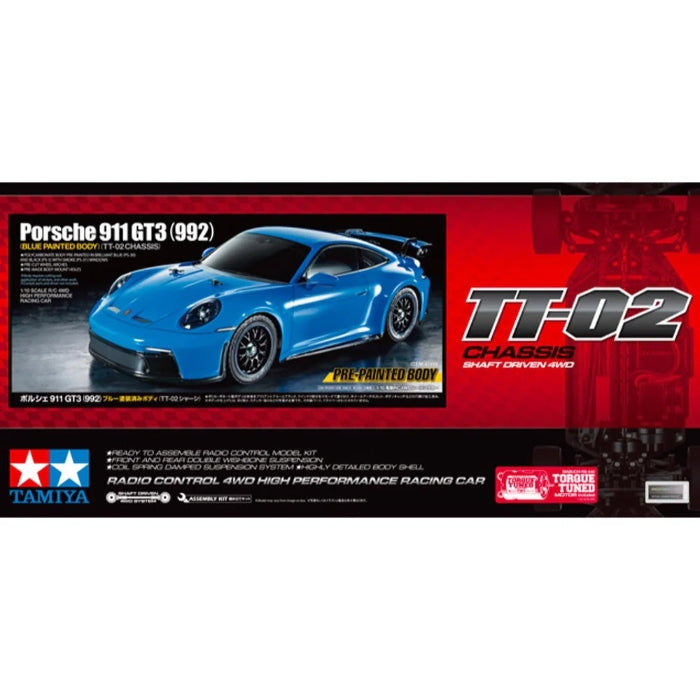 Tamiya 1/10 RC Porsche 911 GT3 (992) TT-02 Chassis | Hobbyco - Est.1935