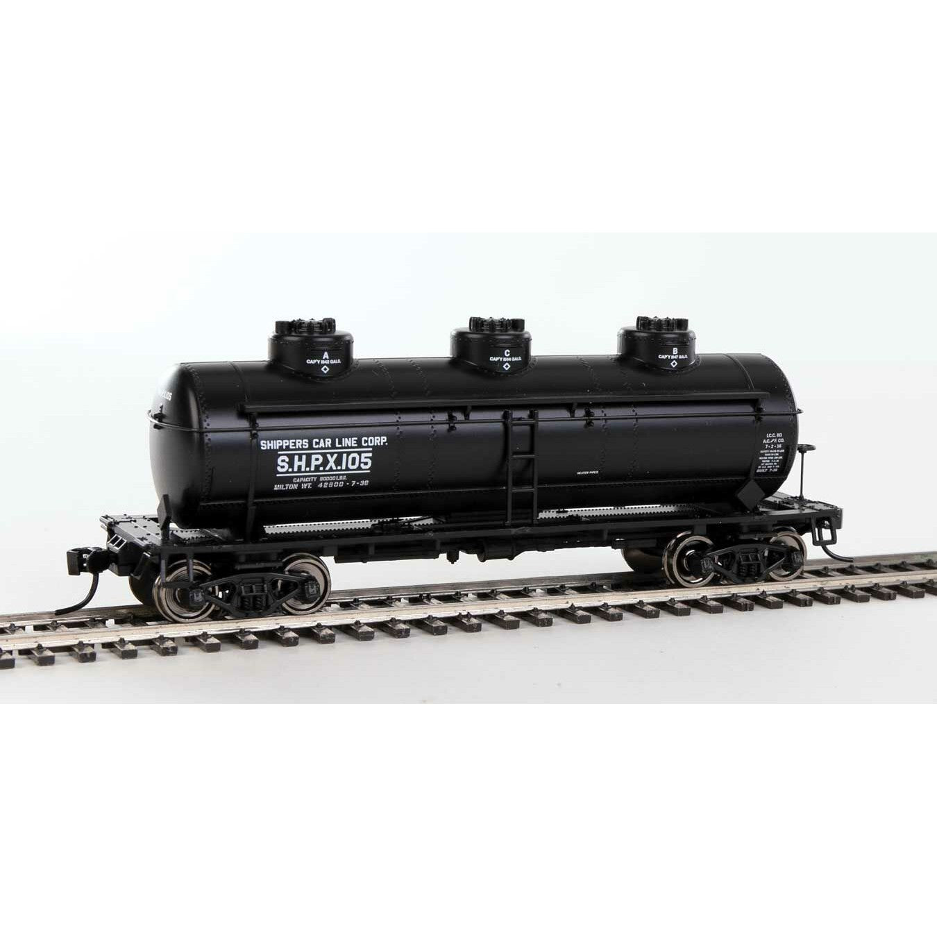HO 36' 3-Dome Tank Car SHPX #105