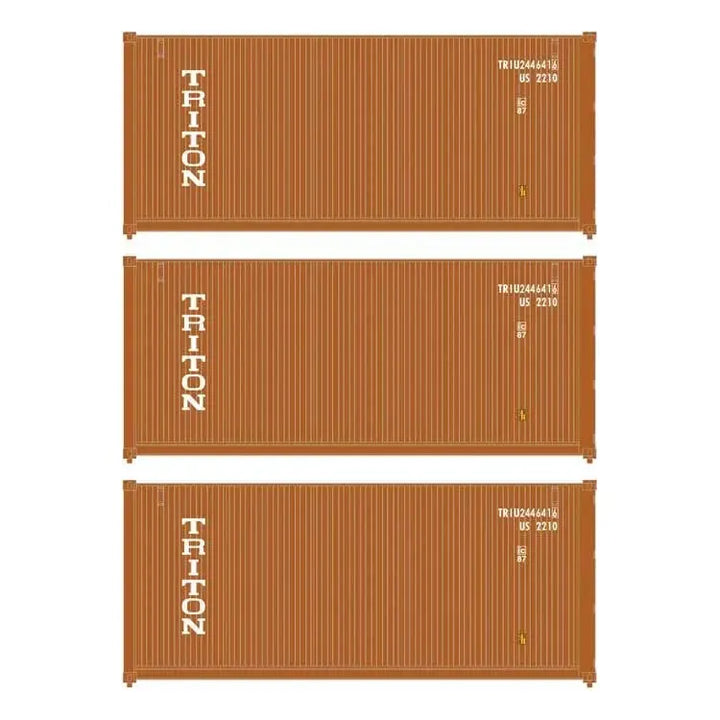 Walthers HO 20' Fully Corrugated Container - 3-Pack- Triton | Hobbyco - Est.1935