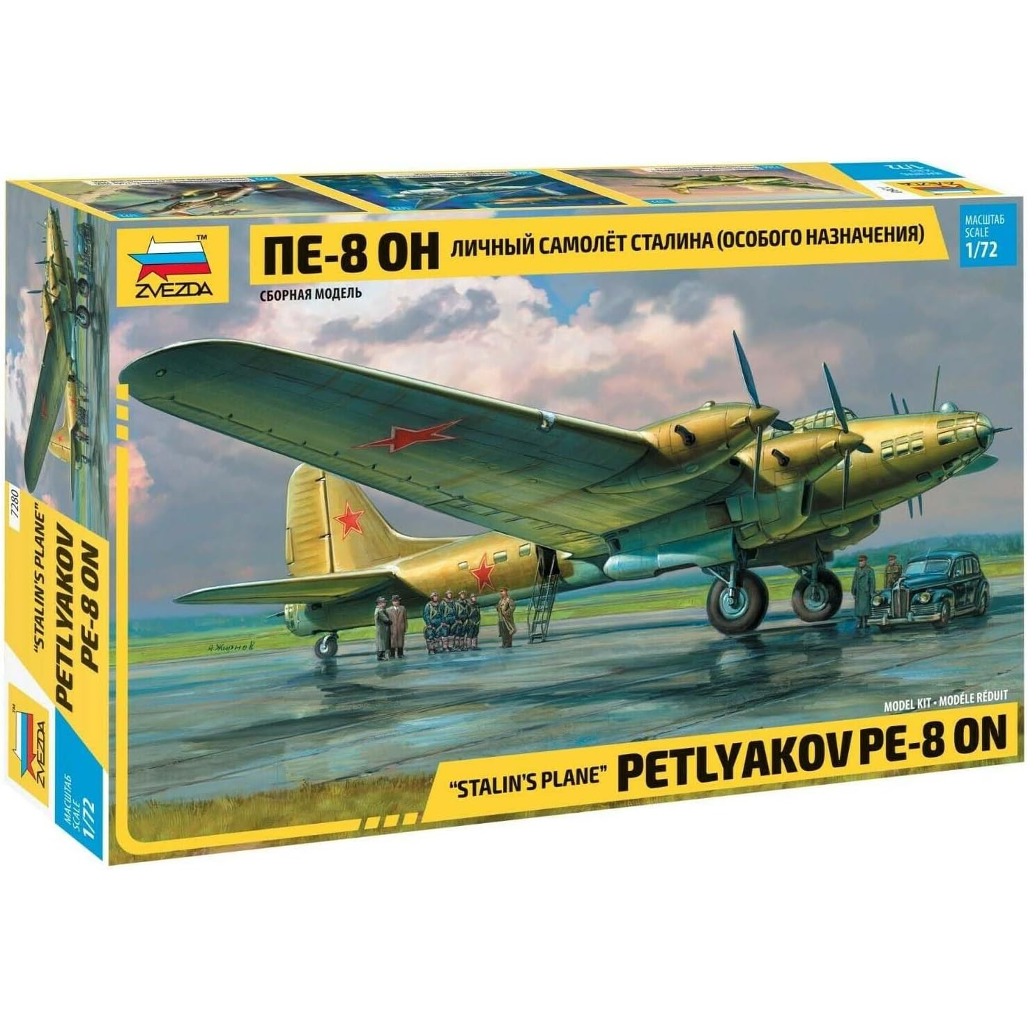 1/72 Stalins Plane Petlyakov PE8 ON Plastic Model Kit