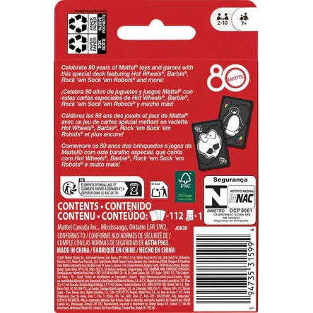Mattel UNO Mattel 80th Ruby Red Card Game | Hobbyco - Est.1935