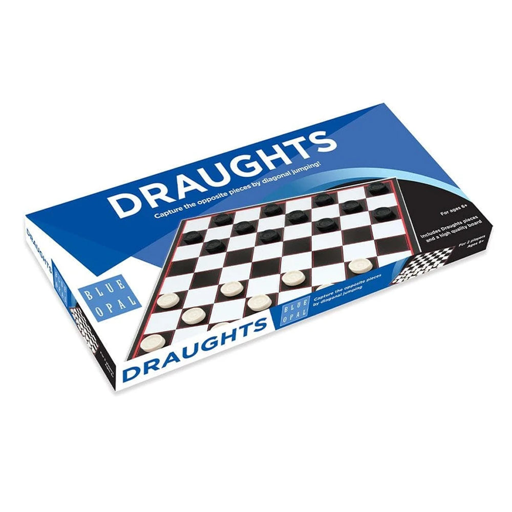 Blue Opal Draughts Game – Hobbyco