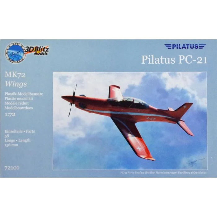3D Blitz 1/72 Pilatus PC21 Plastic Model Kit Aus Decals – Hobbyco