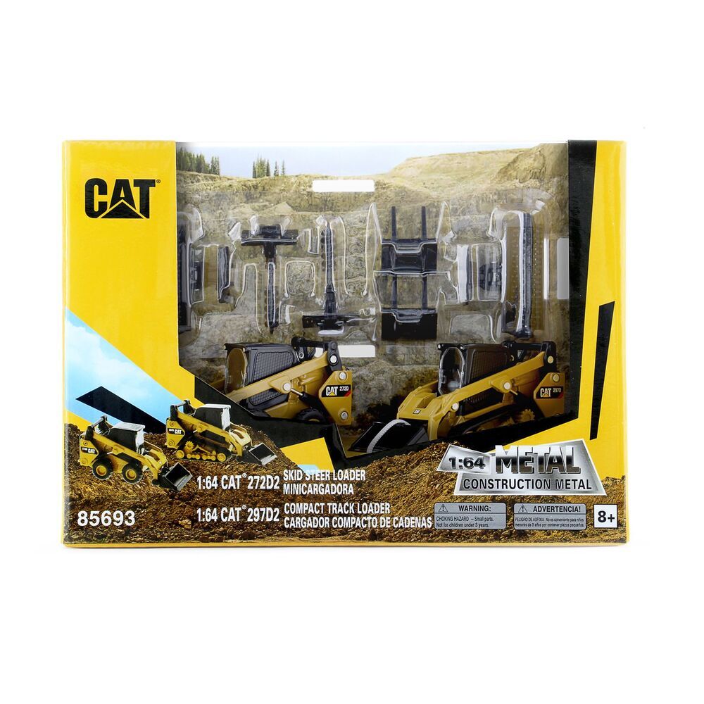 Caterpillar 1/64 272D2 Skid Loader and 1/64 297D2 Multi Terrain Loader