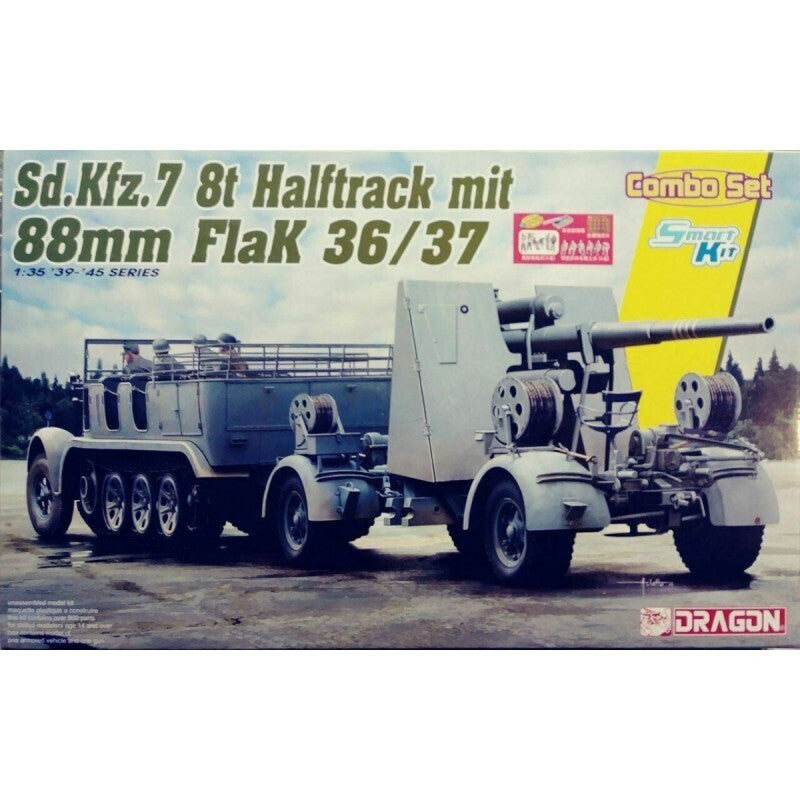Dragon 6948 1/35 Sd.Kfz.7 8t Halftrack + 88mm FlaK 36/37 Plastic Model Kit