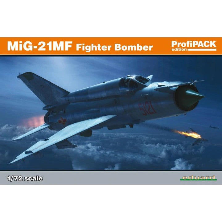 Eduard 70142 1/72 MiG21MF FighterBomber Profipack Plastic Model Kit ...