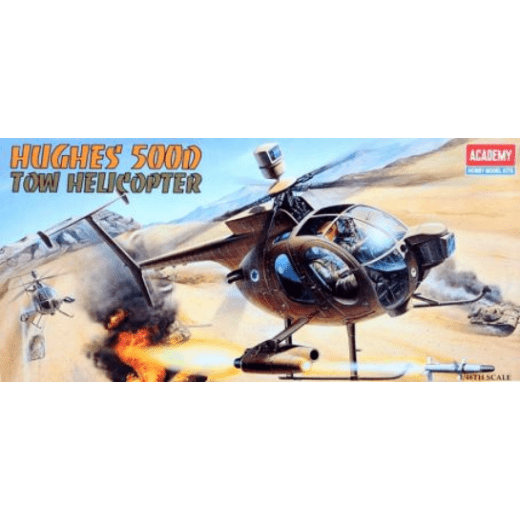 Academy 1/48 Hughes 500D Tow Helicopter Plastic Model Kit – Hobbyco