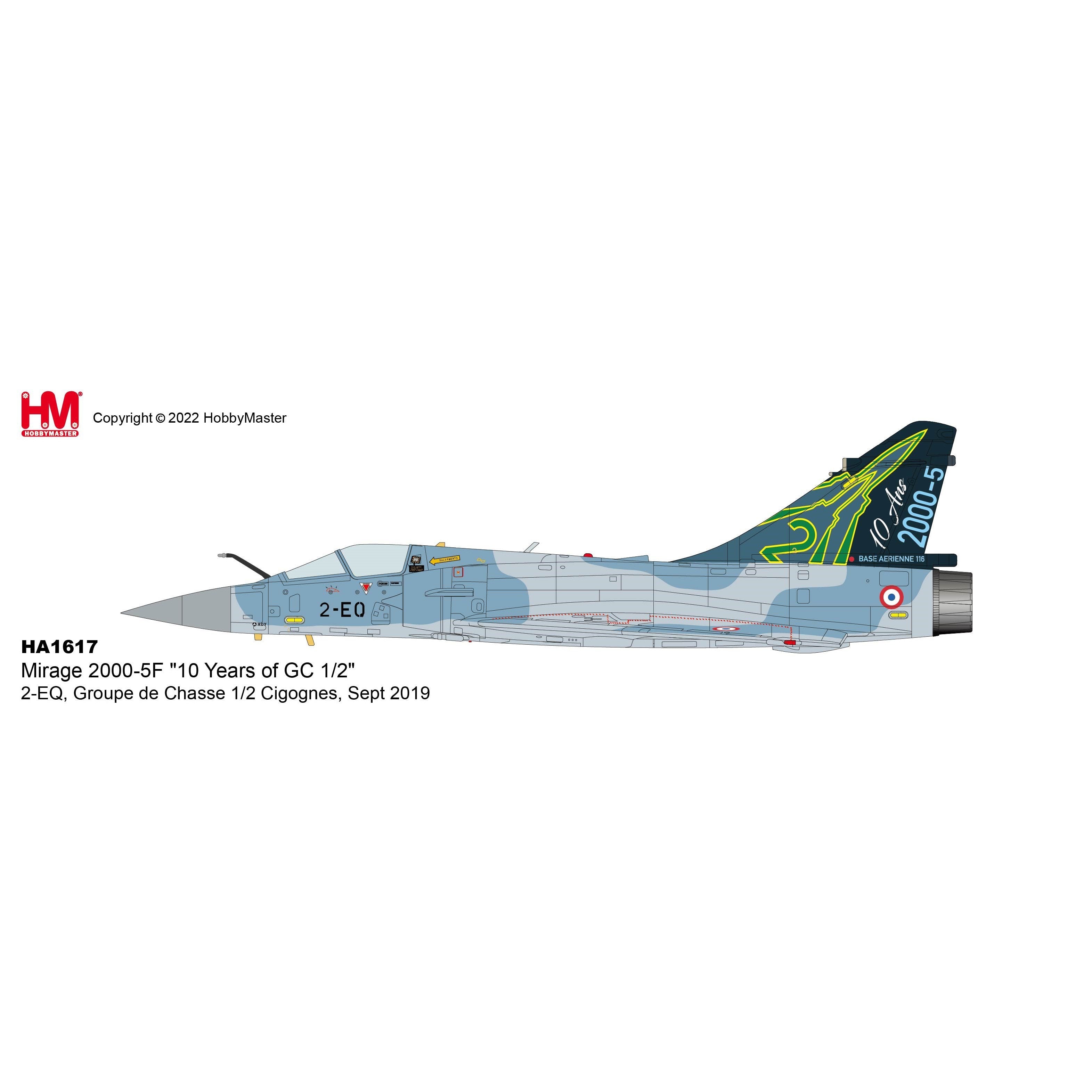 1617 1/72 Mirage 20005F 10 Years of GC 1/2 2EQ Groupe de Chasse 1/2 Ci