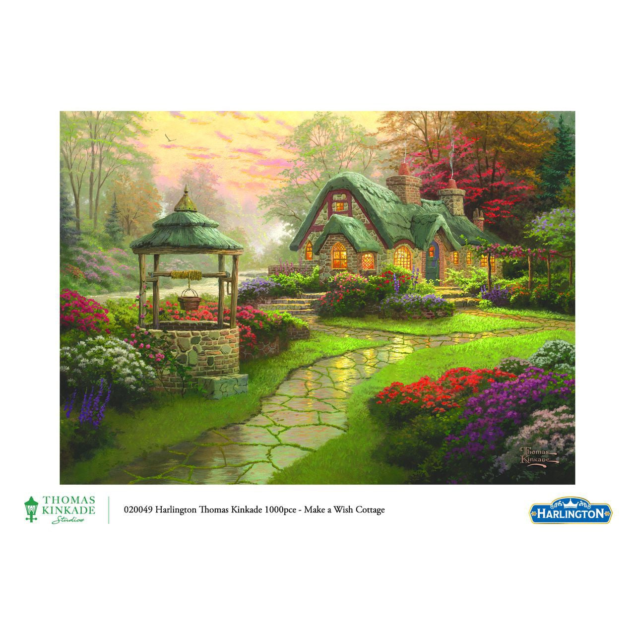 Harlington 1000pc Thomas Kinkade: Make a Wish Cottage Puzzle