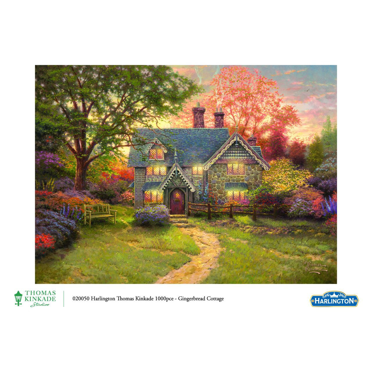 Harlington 1000pc Thomas Kinkade: Gingerbread Cottage Puzzle – Hobbyco