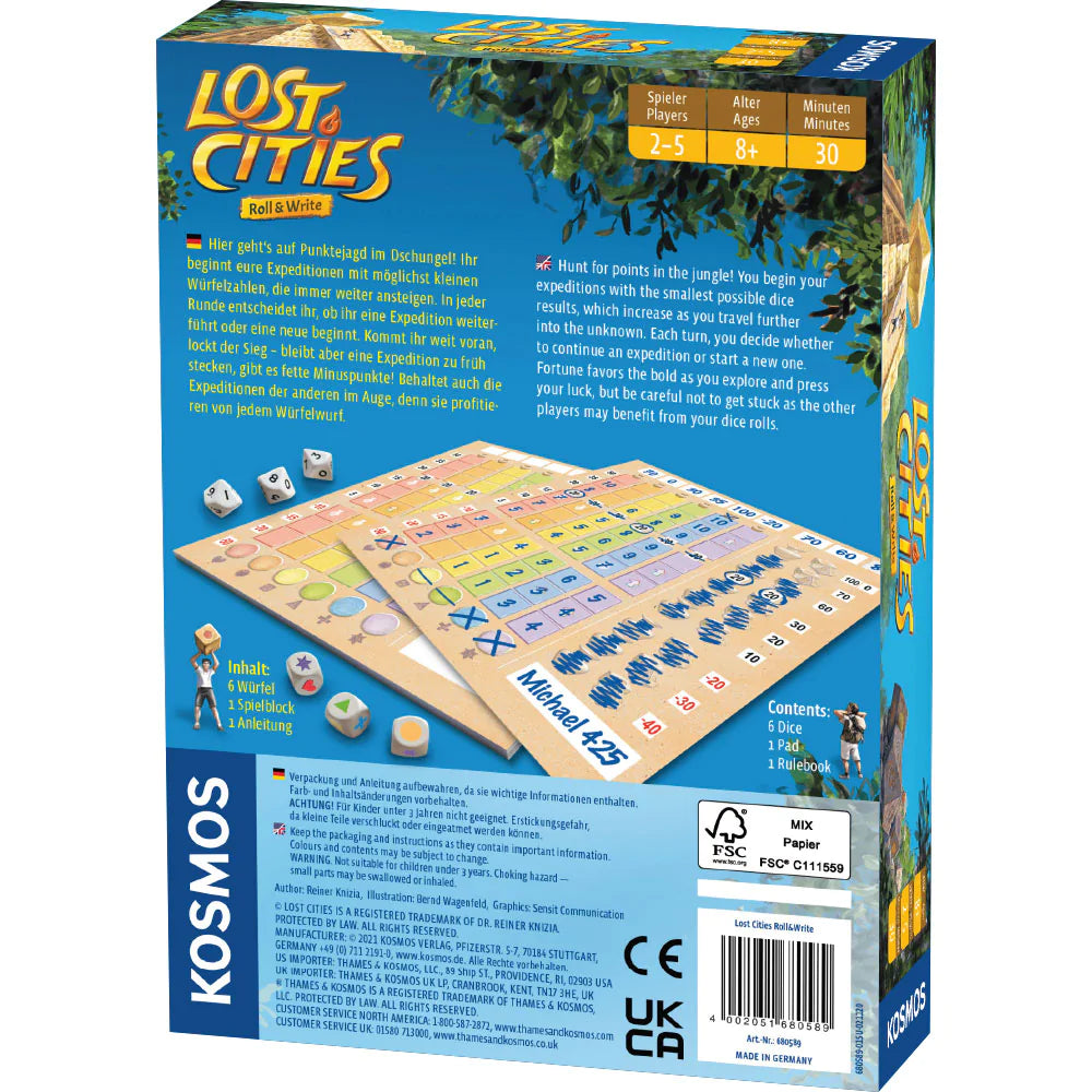 Lost Cities Roll and Write