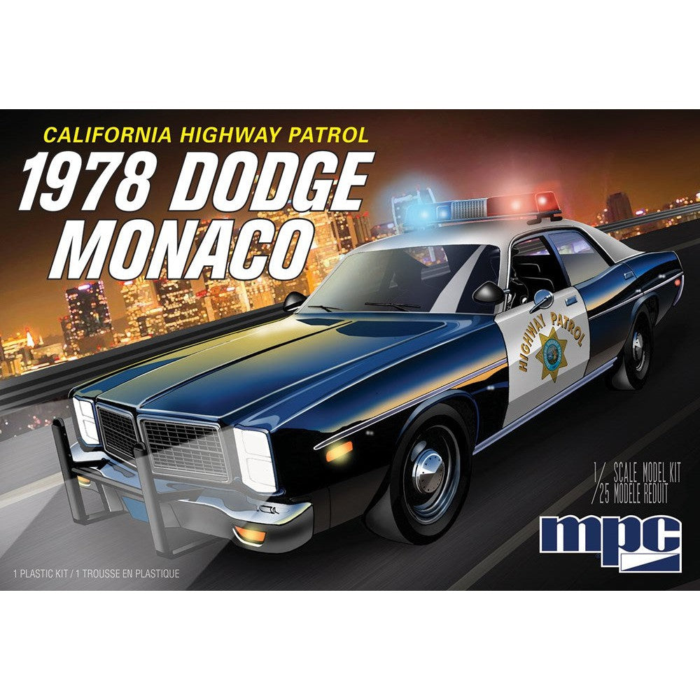 MPC 922M 1/25 1978 Dodge Monaco CHP Police Car Plastic Model Kit – Hobbyco