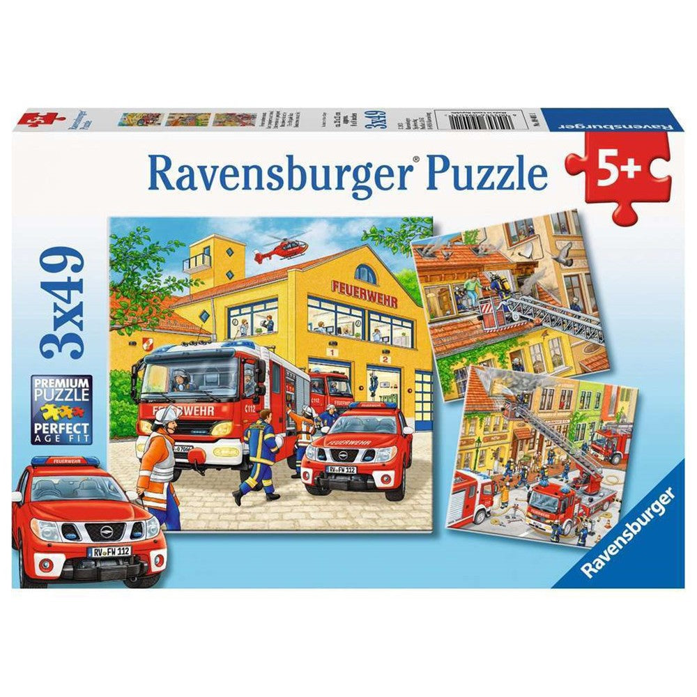 Ravensburger 3x49pc Fire Brigade Run Puzzle – Hobbyco