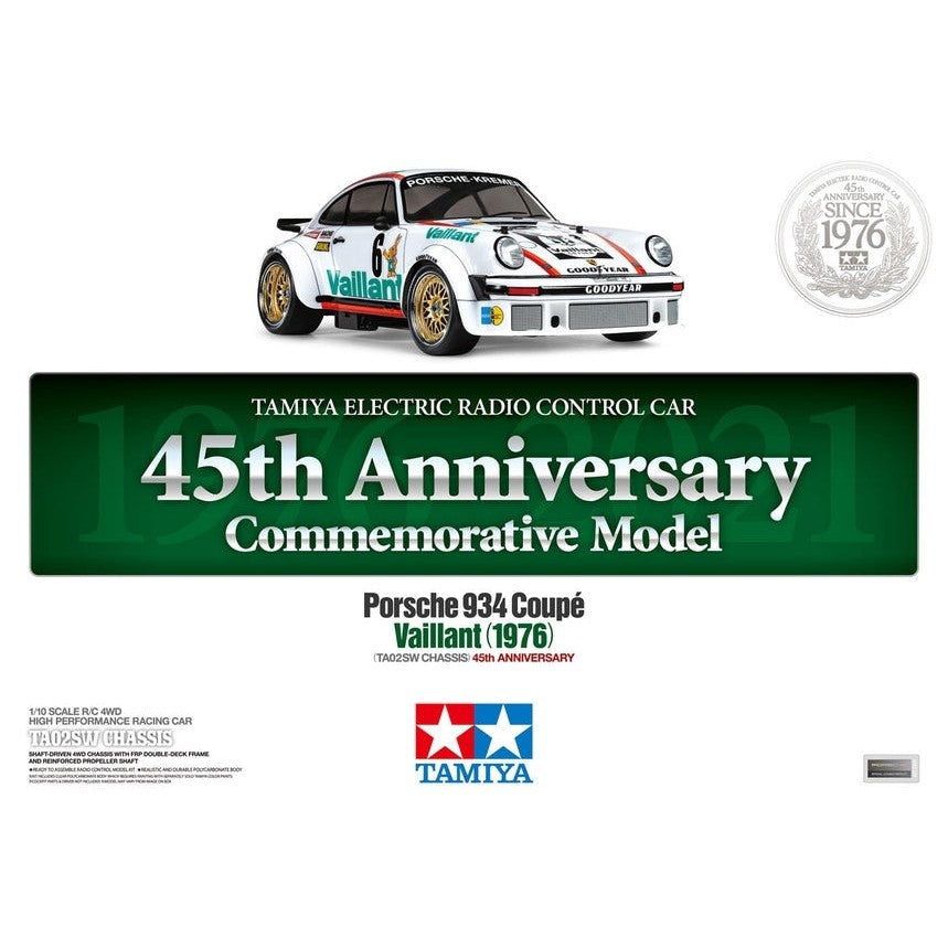Tamiya 110 R/C Porsche 934 Coupe Vaillant 1976TA02SW 4WD 45th ...