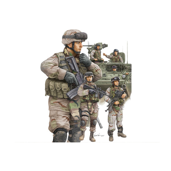 Trumpeter 00424 1/35 Modern U.S. Army Armor Crewman and Infantry ...