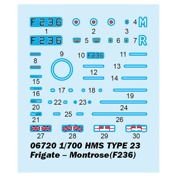 Trumpeter 06720 1/700 HMS Type 23 Frigate MontroseF236 | Hobbyco - Est.1935